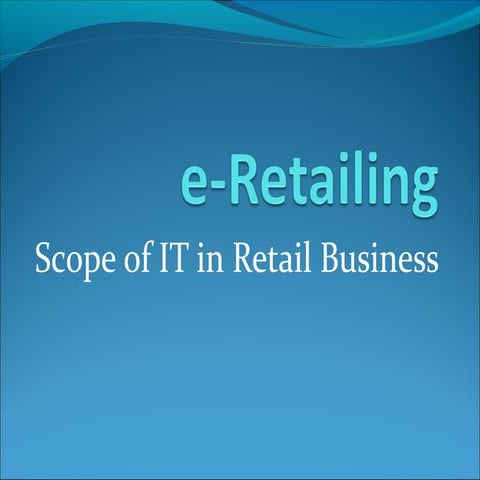 E retail | PPT