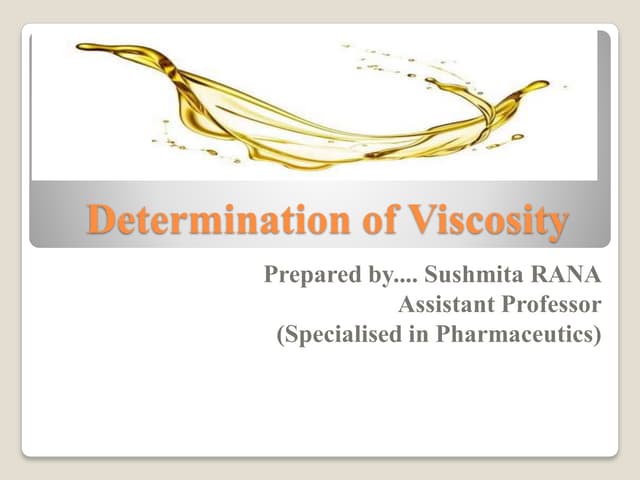 Viscosity measurement using ostwald viscometer | PPTX