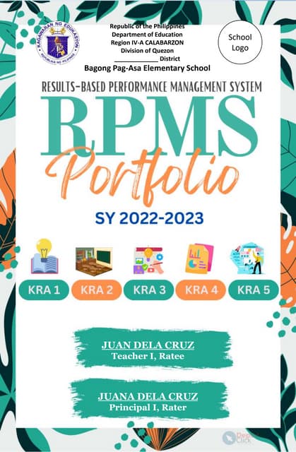 RPMS 2023-2024 PORTFOLIO for Master Teacher.pptx | Educational ...
