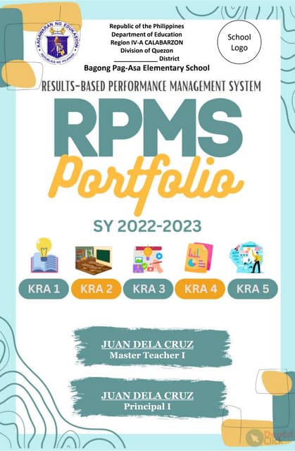 RPMS 2023-2024 PORTFOLIO for Master Teacher.pptx | Educational ...