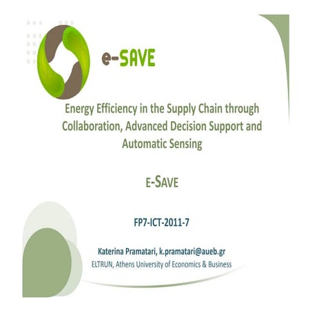 e-SAVE project presentation-overview | PDF
