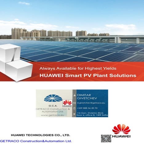 E showcase+huawei+smart+pv+plant+solutions | PDF