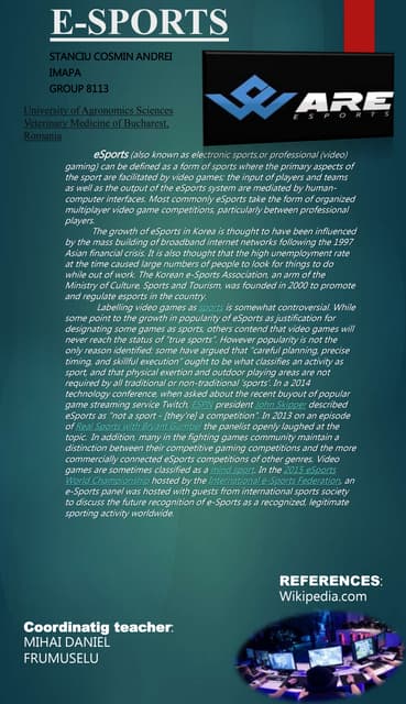 E-Sports Presentation | PPT