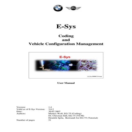 E sys coding - user manual v1.4 | PDF