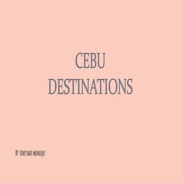 Cebu Destinations | PPT