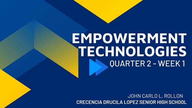 EMPOWERMENT TECHNOLOGY GRADE 11 QUARTER 2 REVIEWER | PDF