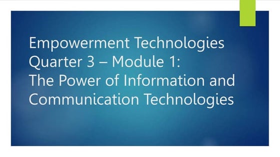 EMPOWERMENT TECHNOLOGY GRADE 11 QUARTER 2 REVIEWER | PDF | Technology & Computing