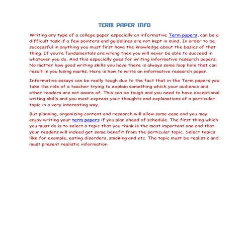 Writing a term paper | PPTX