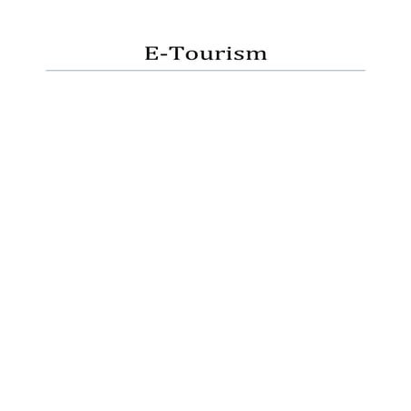 E-Tourism Assignment | DOCX