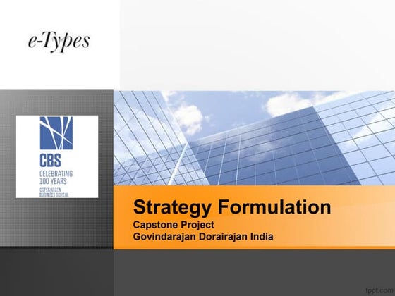 Executive summary for strategy formulation e types | PDF