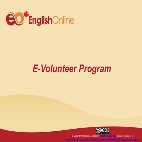 E volunteer program | PPT