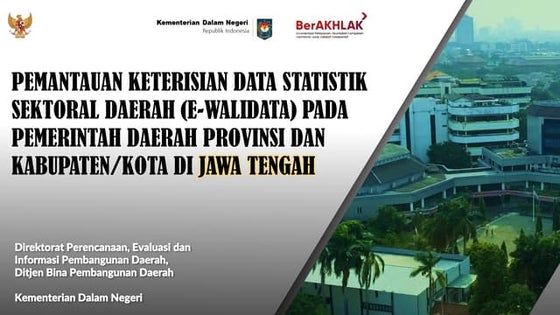 Pemanfaatan Data Statistik Sektoral Pada E-Walidata SIPD | PDF