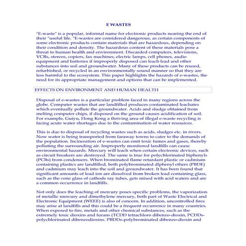 E waste | PDF