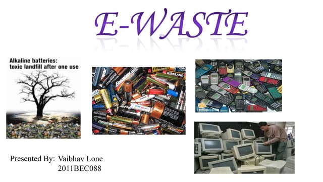 E-Waste | PPT