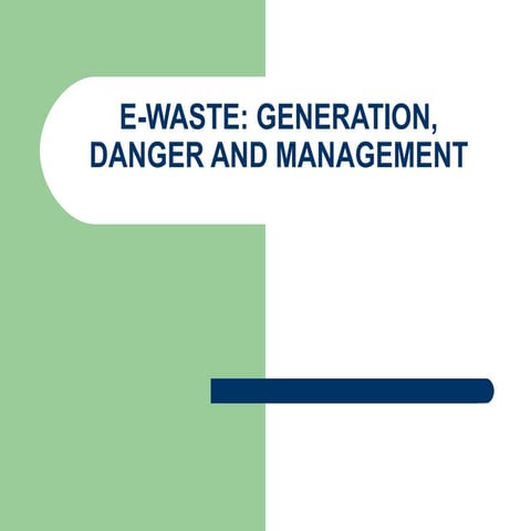 E waste management | PPTX