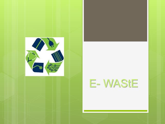 E-Waste - Recycle & Management | PDF