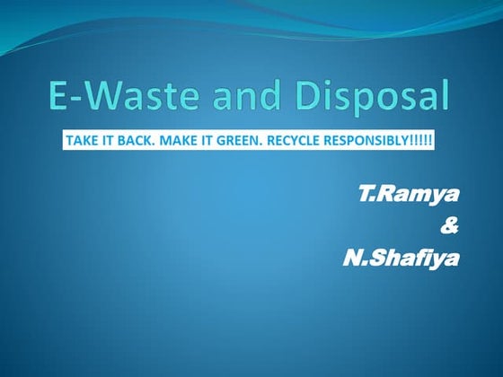 E-Waste | PPT