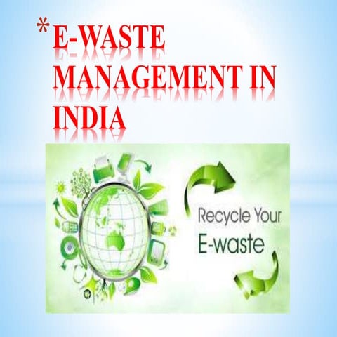 E waste in india | PPT