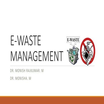 E waste management | PPTX