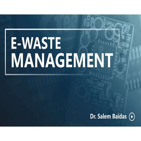 E-Waste Management | PDF