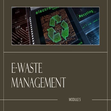 E waste management ppt | PPTX