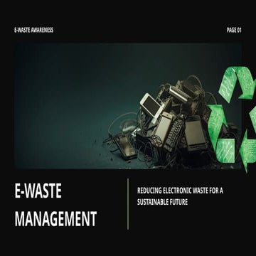 E waste management ppt | PPTX