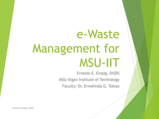 E waste project | PPT