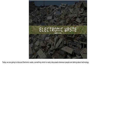 E waste with notes | PPT