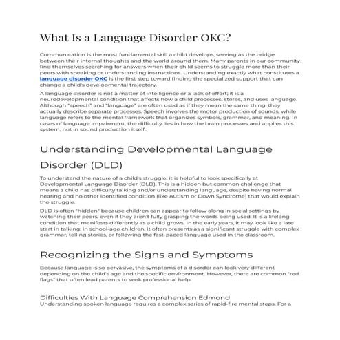 E - What Is a Language Disorder OKC.pdf. | PDF