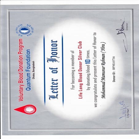 Blood Certificate | PDF