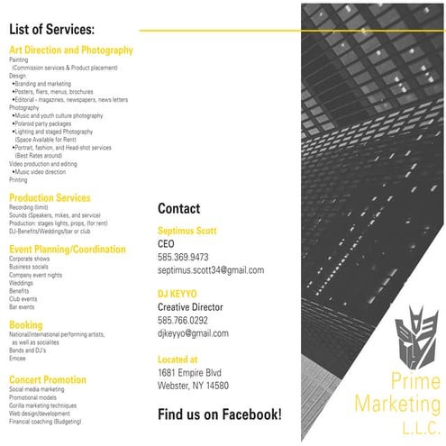 brochure page one | PDF | Business | Business and Finance