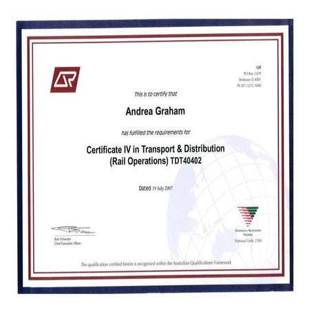 cert IV transport distribution | DOCX