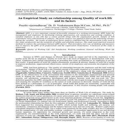 Measurement of qwl | PPTX