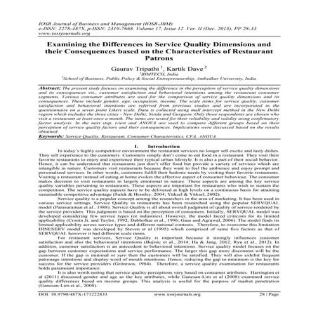 Measuring service quality re examination and xtension | PDF