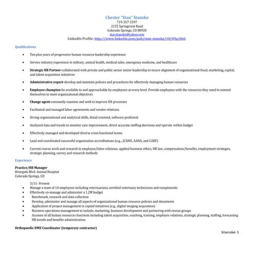 Stan's 2015 resume | PDF