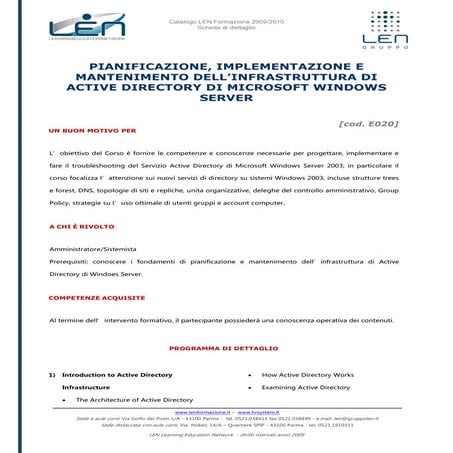 Planning implementing and maintaining an active directory ...