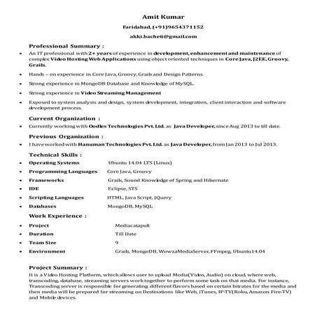 Amit-Kumar-JAVA-Developer-2YearExp | PDF