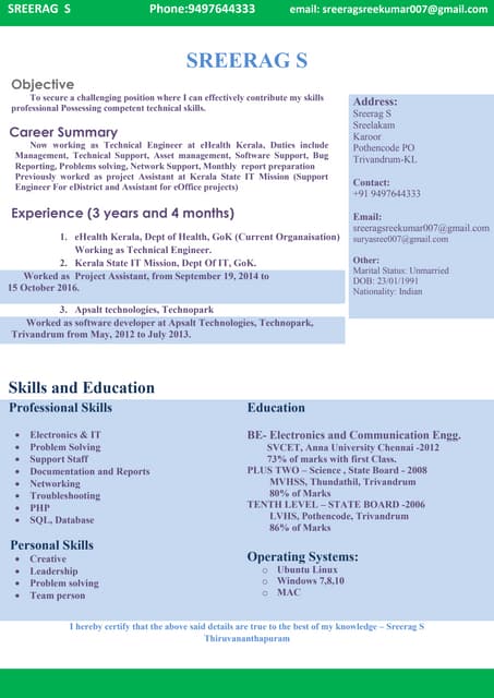 karthikeswari NEW resume | DOC | Computer Software and Applications ...