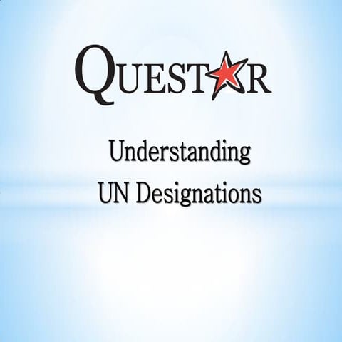 UNDERSTANDING UN DESIGNATIONS | PPT