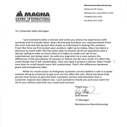 magna reference letter | PDF