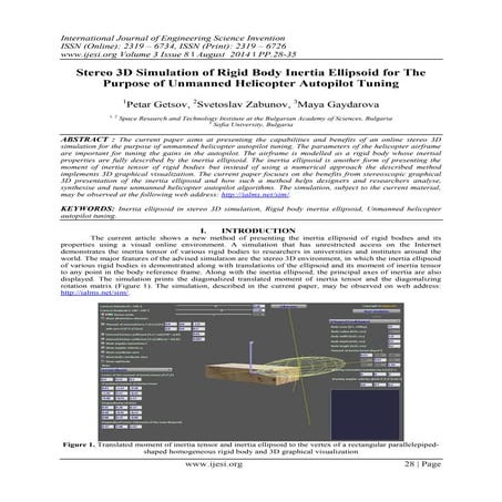 Stereo 3D Simulation of Rigid Body Inertia Ellipsoid for The Purpose of ...