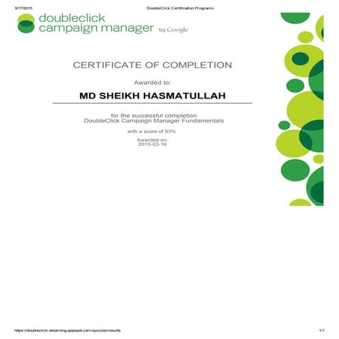 DCM certification | PDF