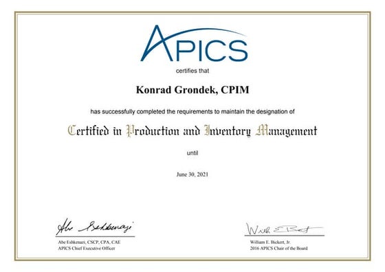 APICS_CPIM_Original_Certificate_Letter | PPT