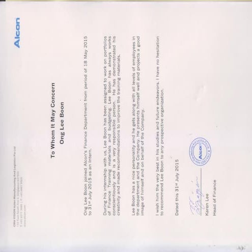 Internship Testimonial | PPT