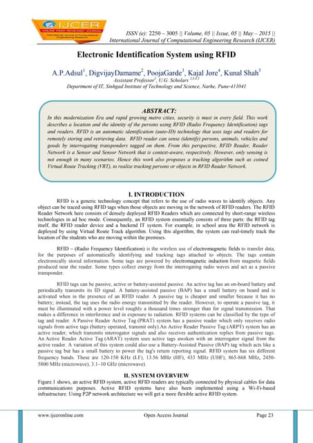 Design of Anti-collision Technique for RFID UHF Tag using Verilog | PDF