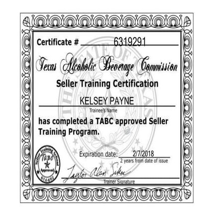 TABC Certification 2015 | PDF