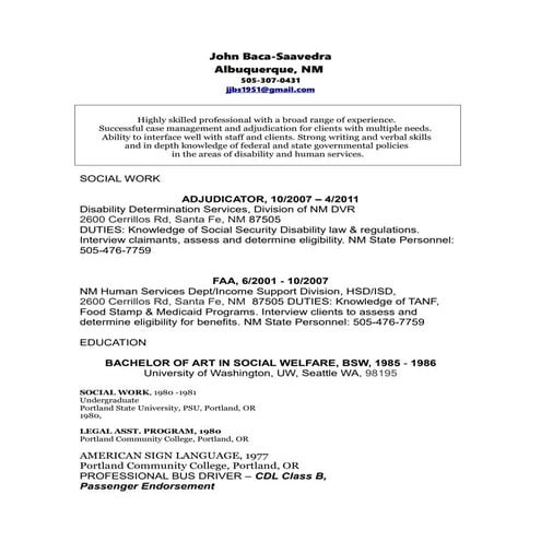 BSW RESUME 2016 | PDF