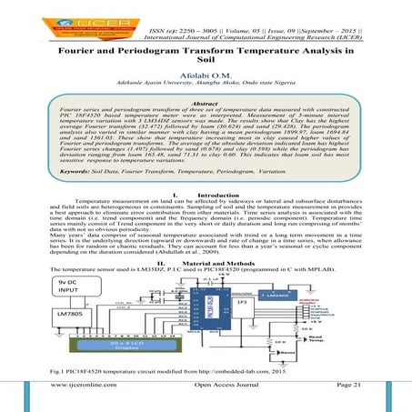 Fourier and Periodogram Transform Temperature Analysis in Soil | PDF