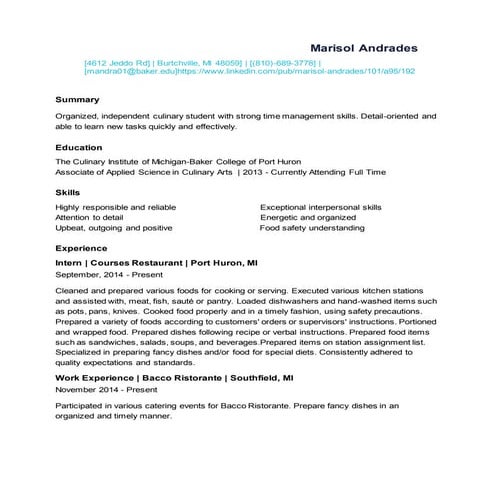 Revised Marisol Resume | DOCX