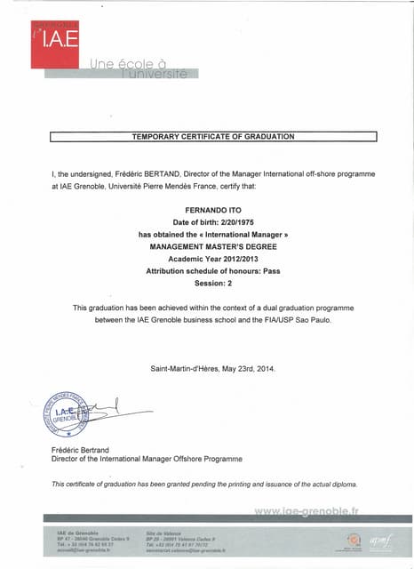 IAE - Histórico Escolar - folha_1_2 | PDF